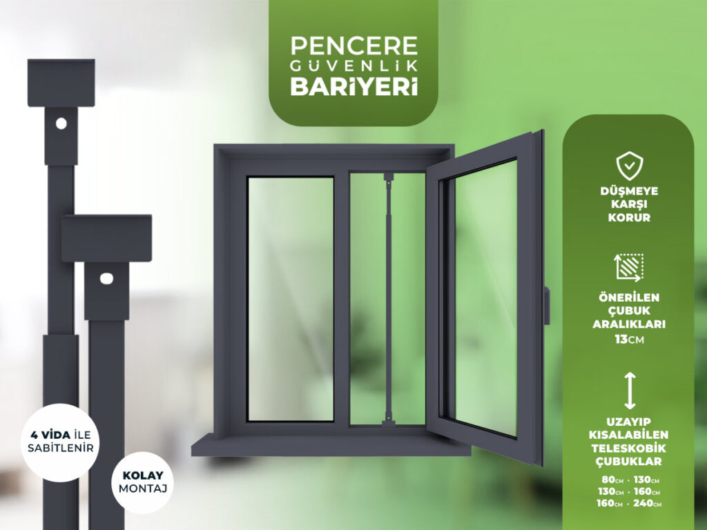 Kolay Kurulum Pencere Güvenlik Sistemi | Bütün Pencereler ile Uyumlu ...